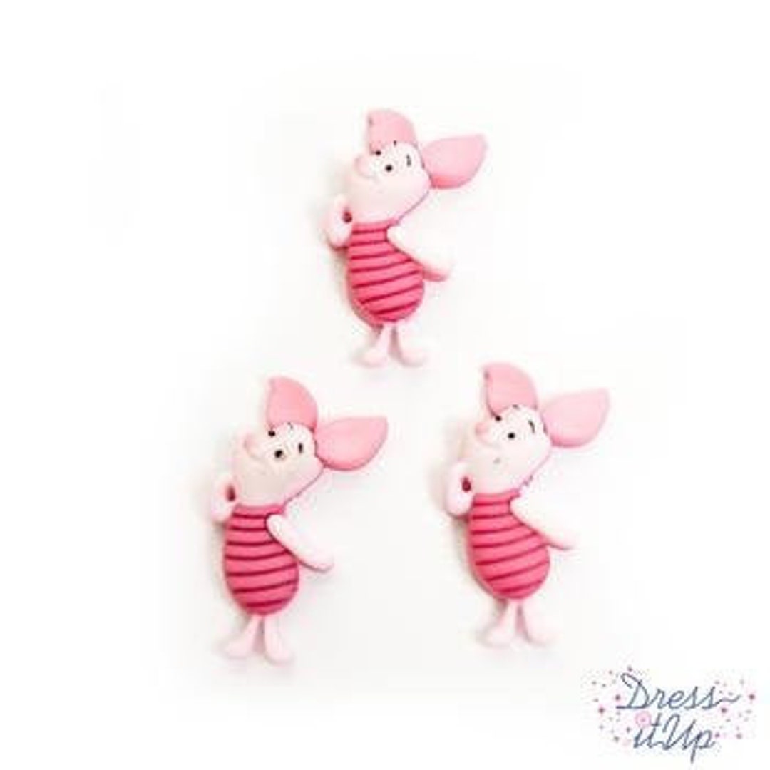 Disney Piglet Button Shank Back Licensed Dress It up Winnie the Pooh ...