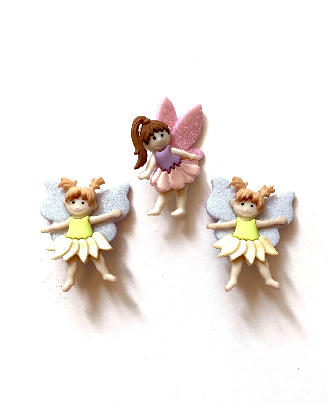 NEW Fairy Buttons Collection Flower Fairies Set of 3 Shank Back Jesse ...
