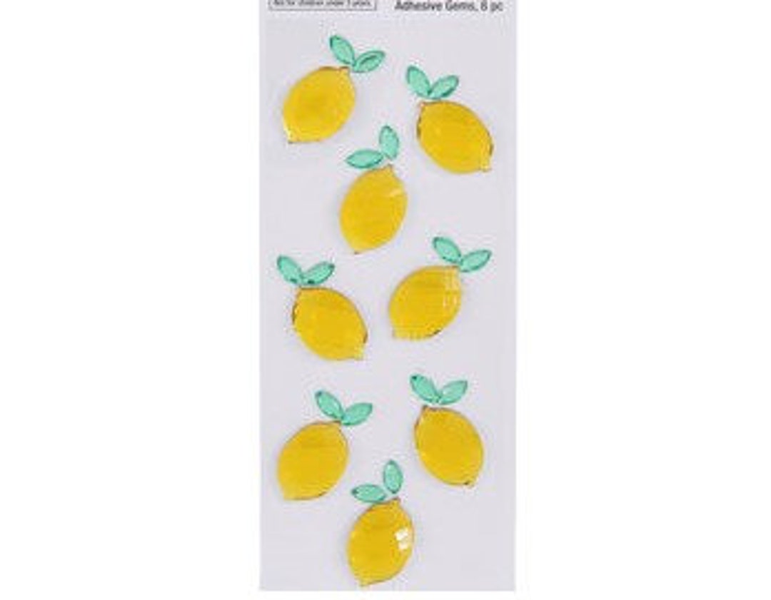 Lemon Stickers Fruits Set of 8 Embellishments Craft Supply - Etsy