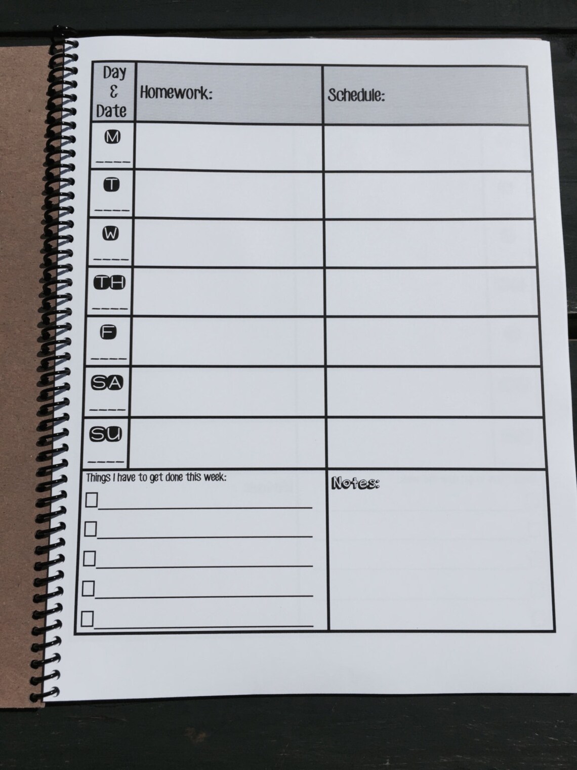 Simple Student Planner - Etsy