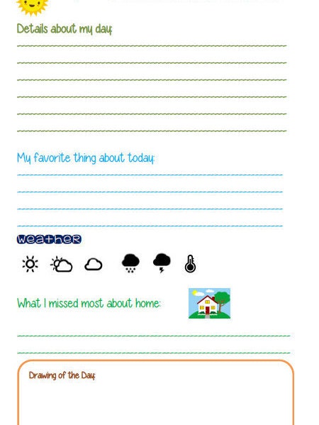 Summer Camp Journal | Etsy