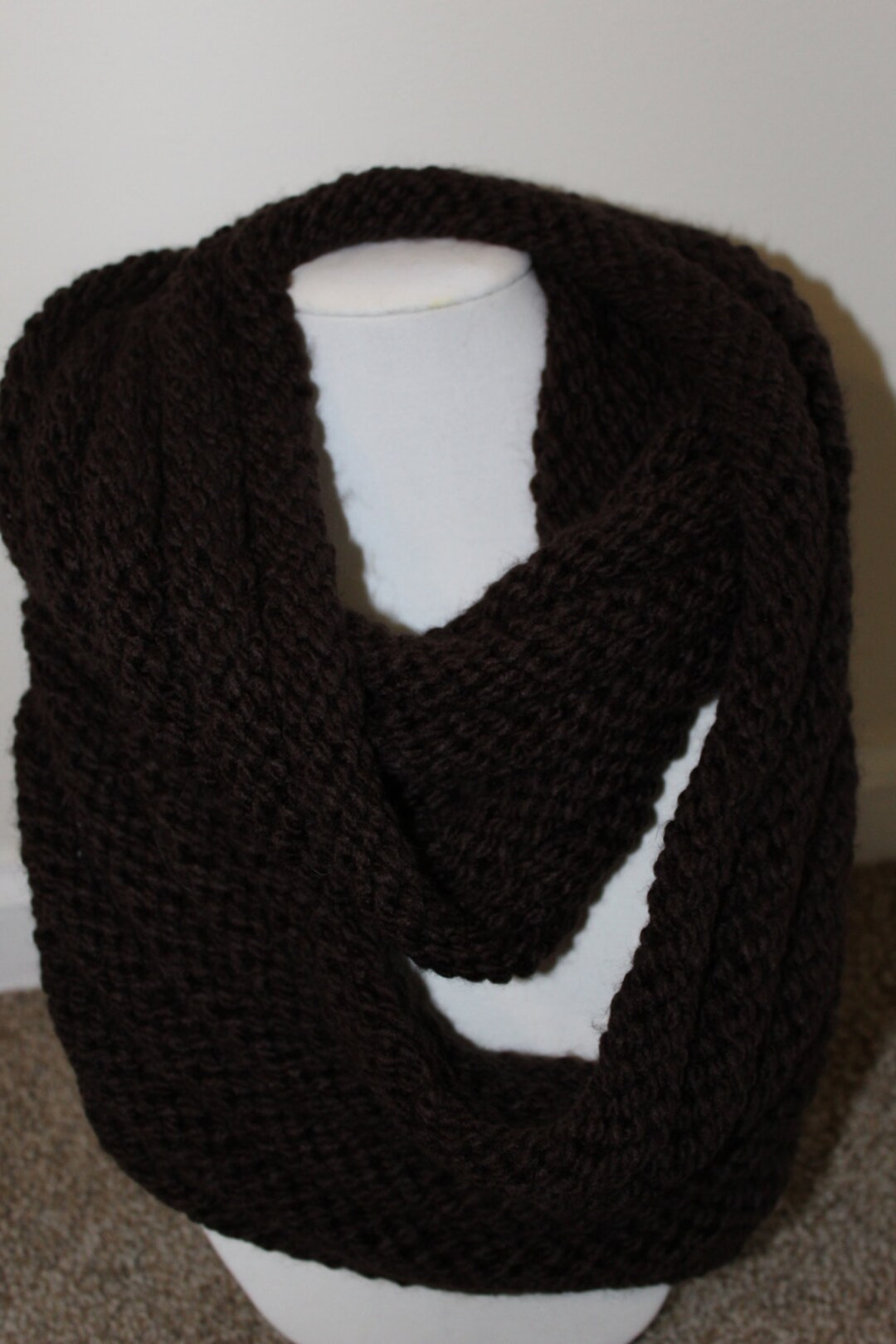Infinity Scarf in Brown - Etsy