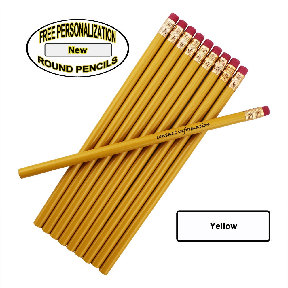 Ezpencils Personalized Round Pencils School Office Kids - Etsy