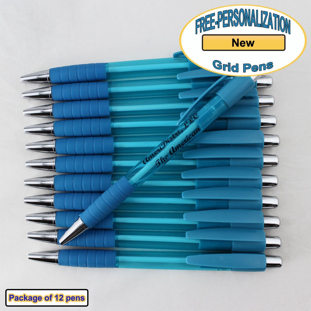 Ezpencils Personalized Clear Colored Body With a Ego Comfort Grid Grip ...