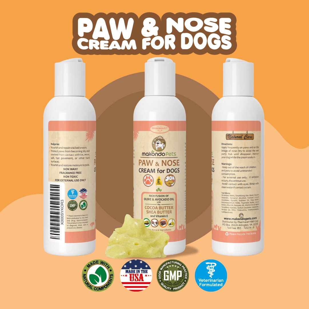 Dog Paw Balm Nose & Paw Soother Cream. Natural Dog Paw Protector. Ideal ...