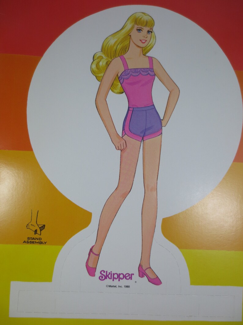 1980 Skipper Paper Doll and Coloring Sticker Books Uncut and - Etsy