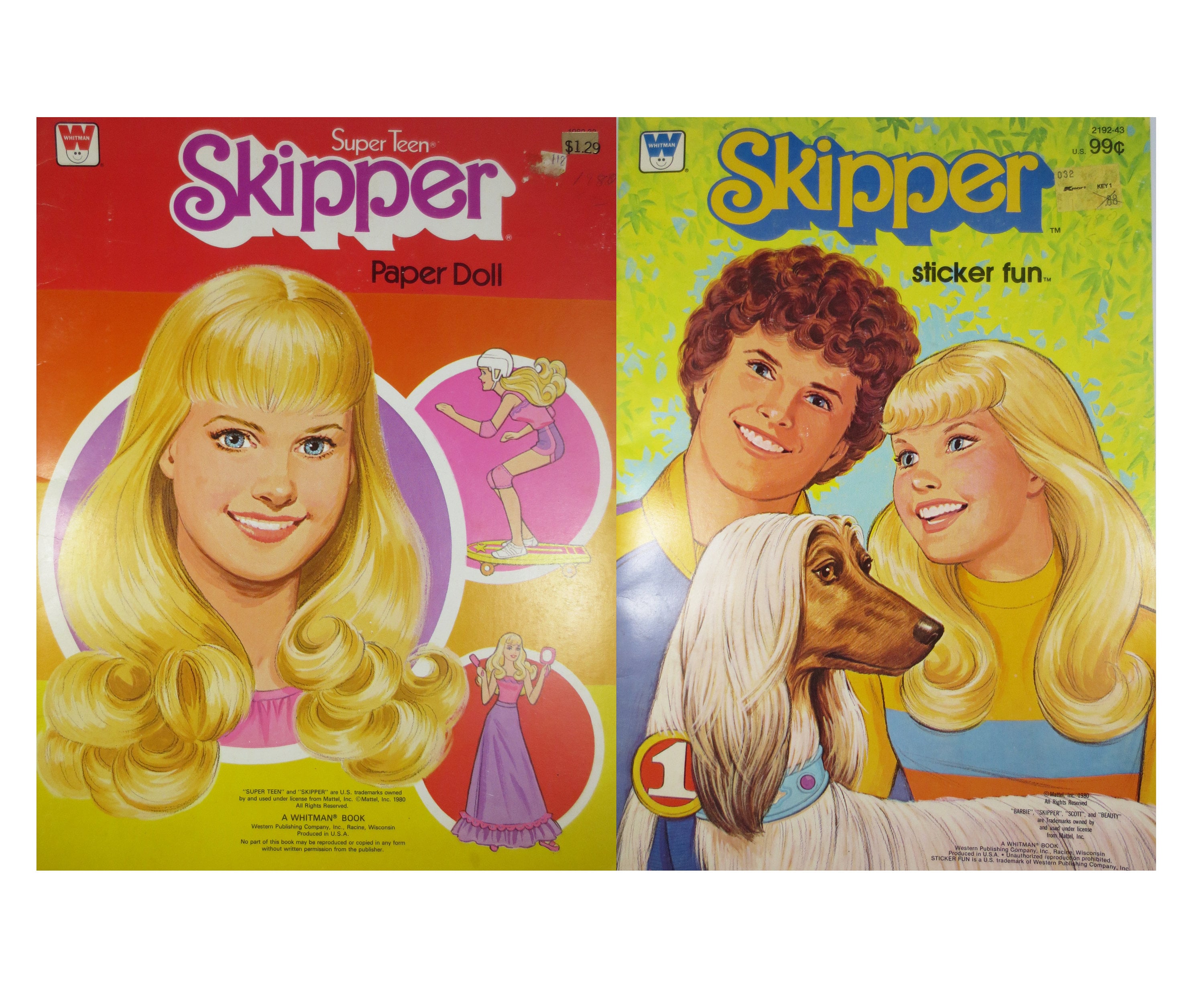 1980 Skipper Paper Doll and Coloring Sticker Books Uncut and - Etsy