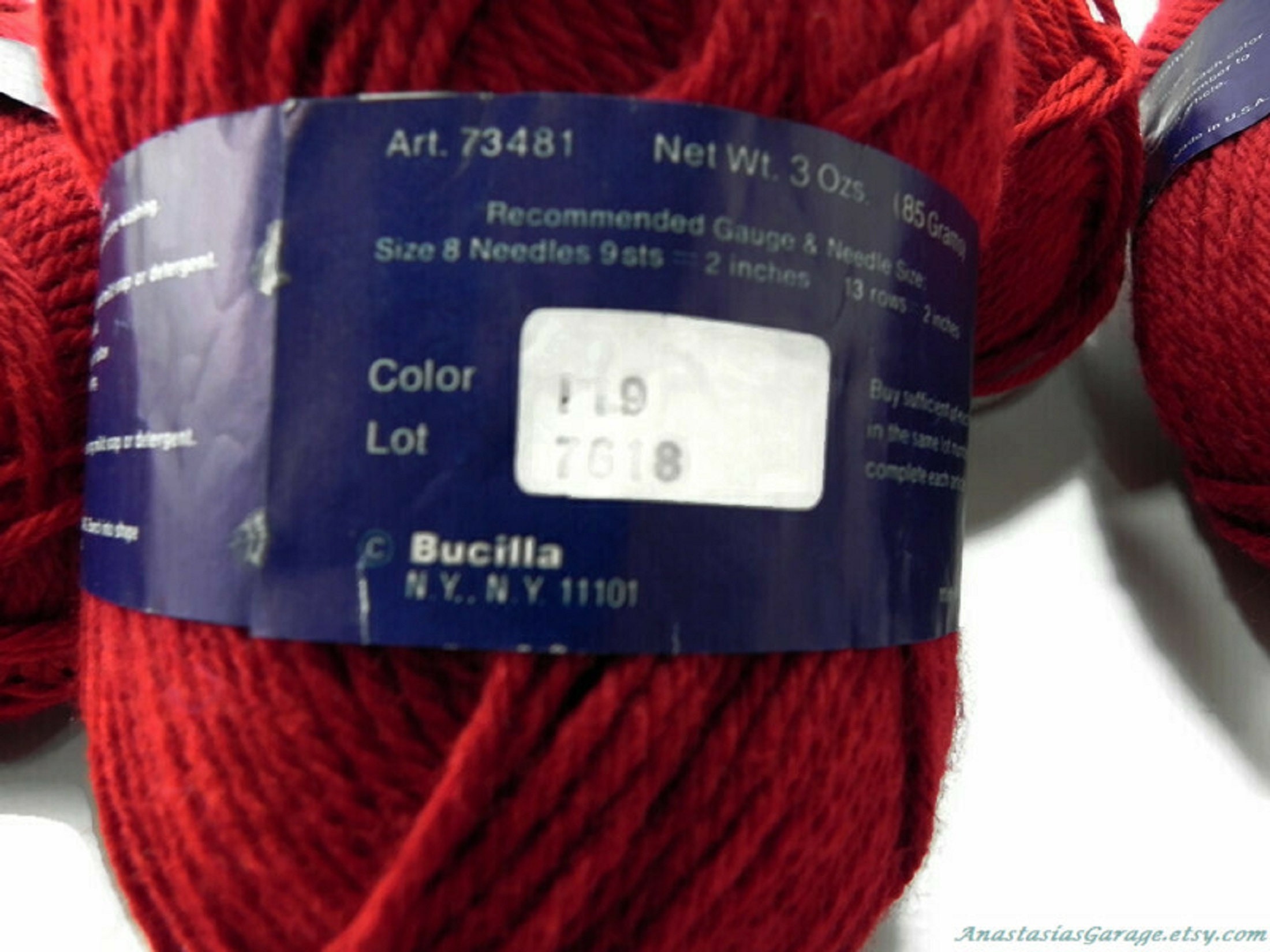 Bucilla Wonder-knit Yarn 4 Ply Color 119 Includes 4 Skeins - Etsy