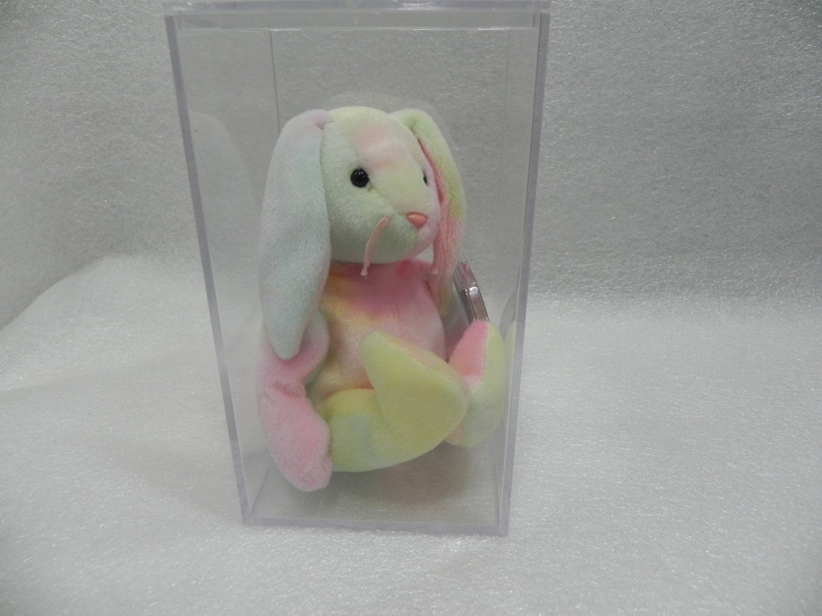 Hippie Ty Beanie Baby Tye Dye Bunny with Display Case Tag | Etsy