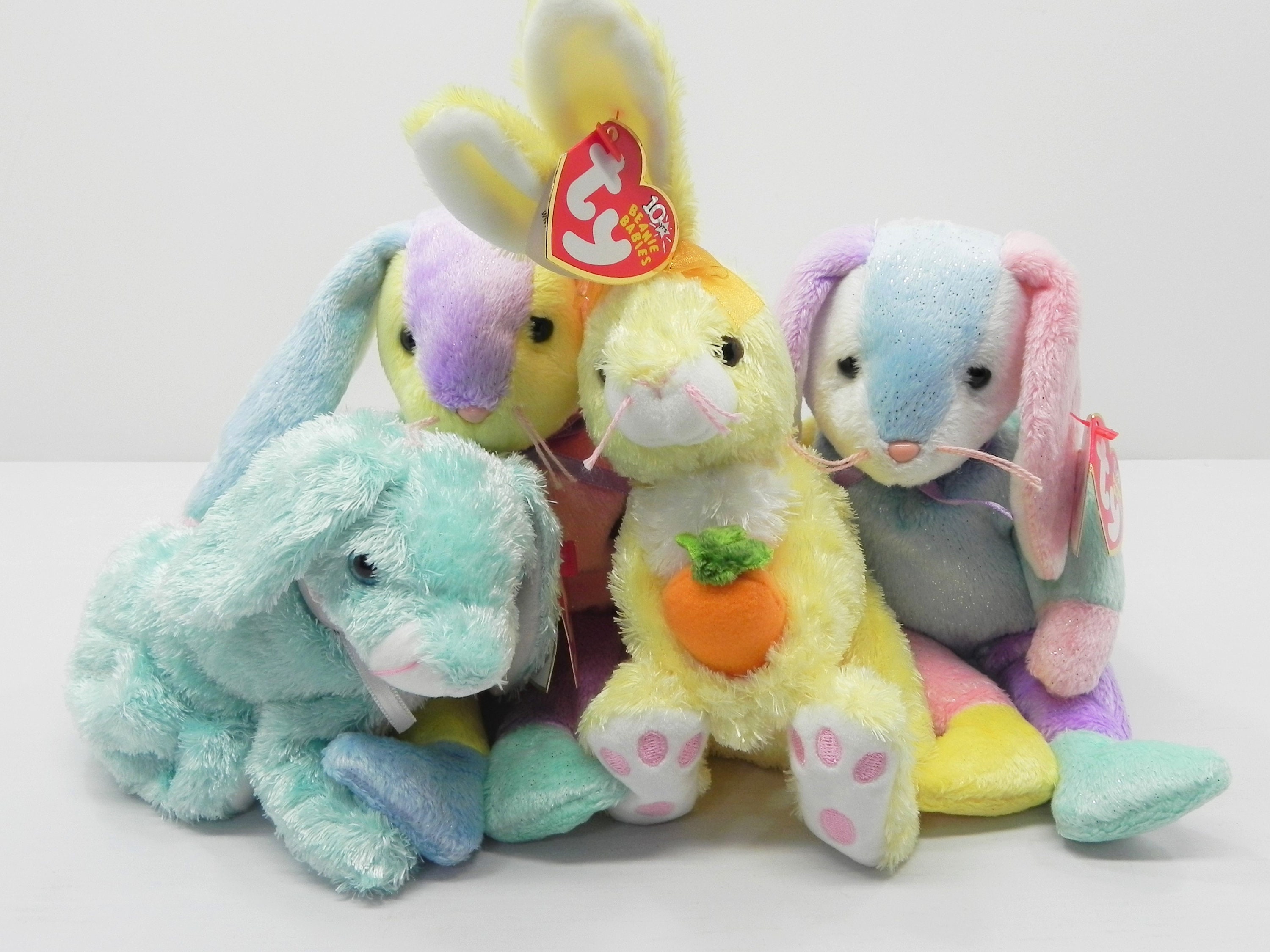 Beanie Baby Bunny Rabbits Spring Nibblies and Dippy | Etsy