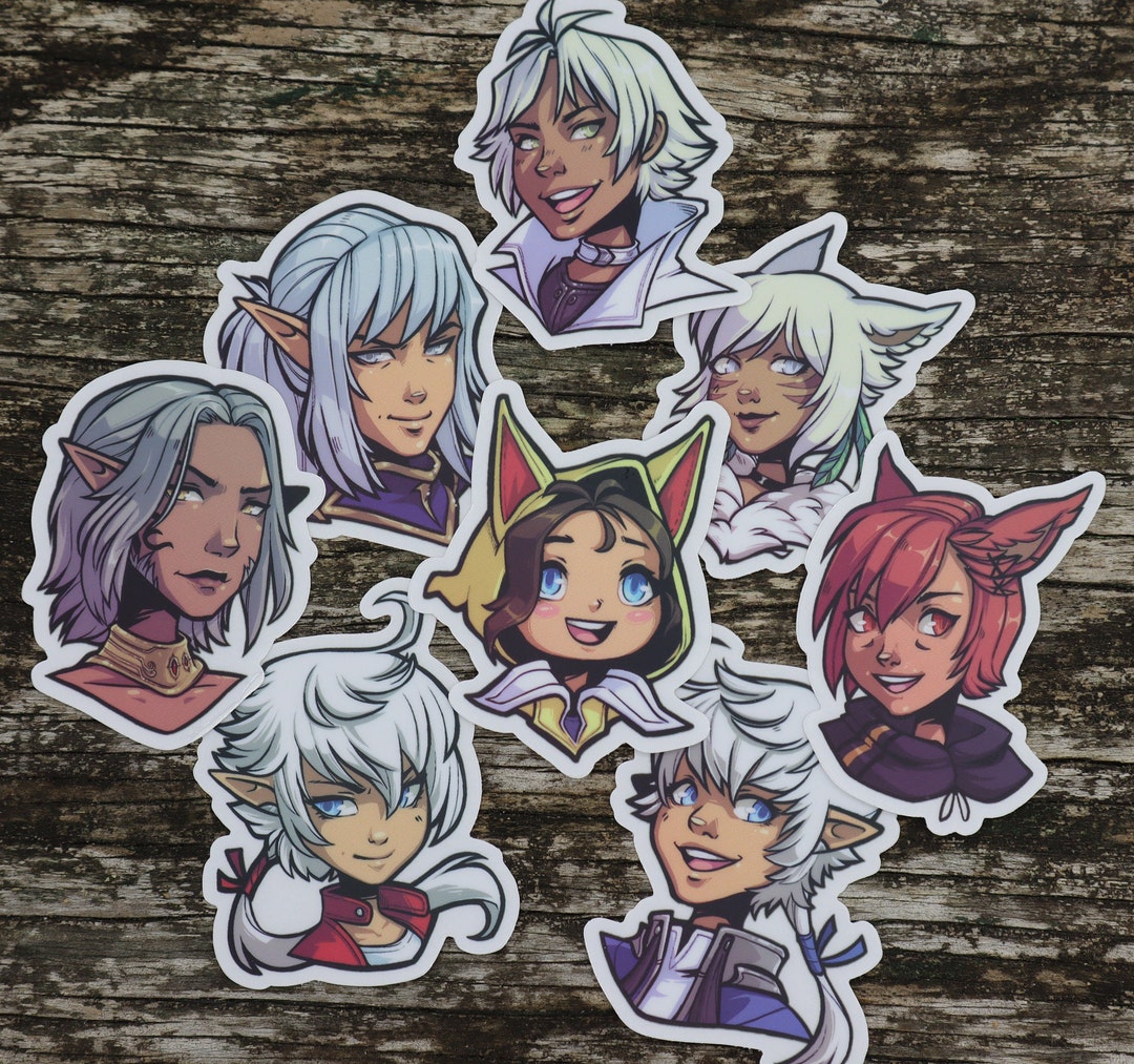 CLEAR STICKER (3") - Endwalker Scions Stickers Final Fantasy XIV Ffxiv ...