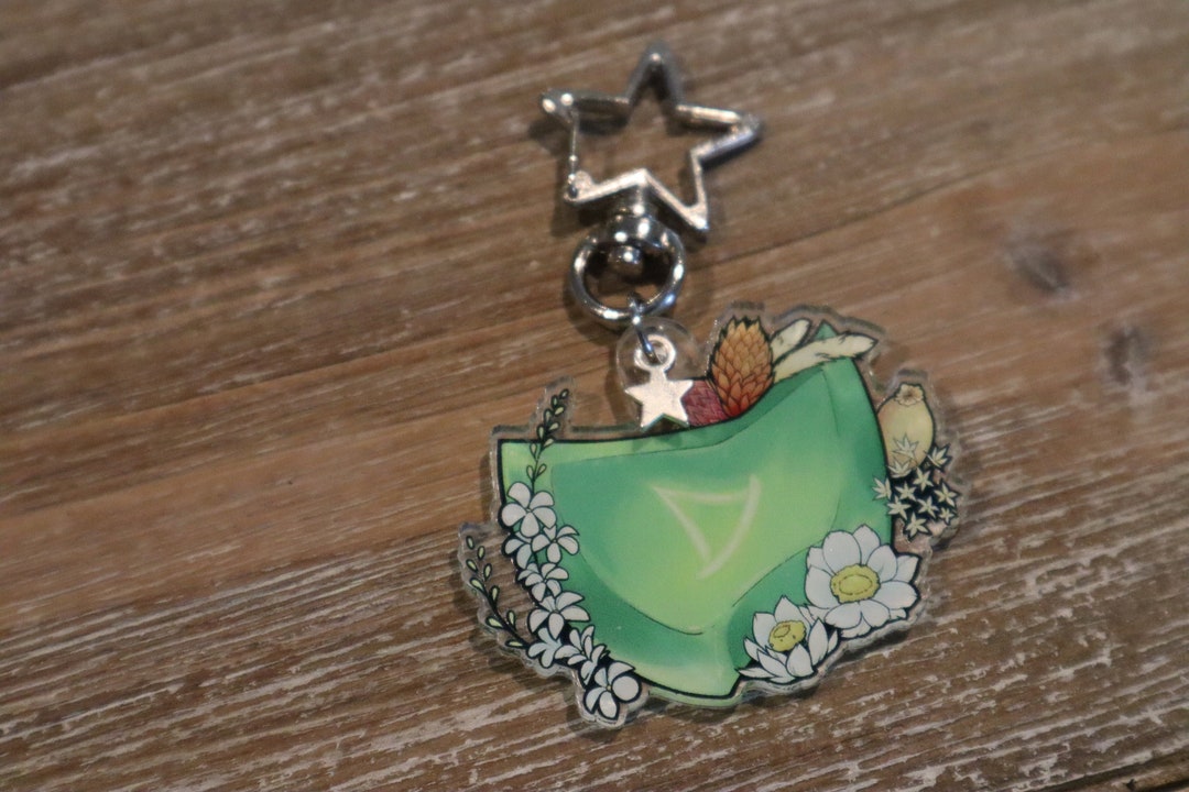 Acrylic CHARM (2") - Summoner SMN Job Stone Final Fantasy FFXIV Flower ...