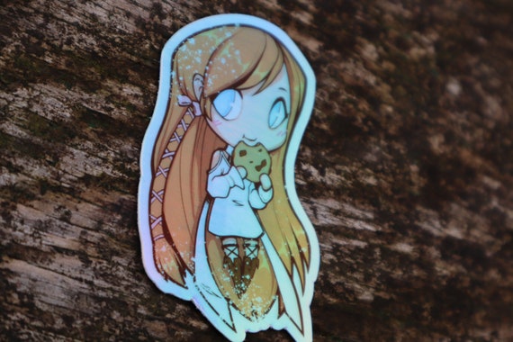 Holo-sticker 3 Ryne and Coffee Biscuit Cute Chibi - Etsy