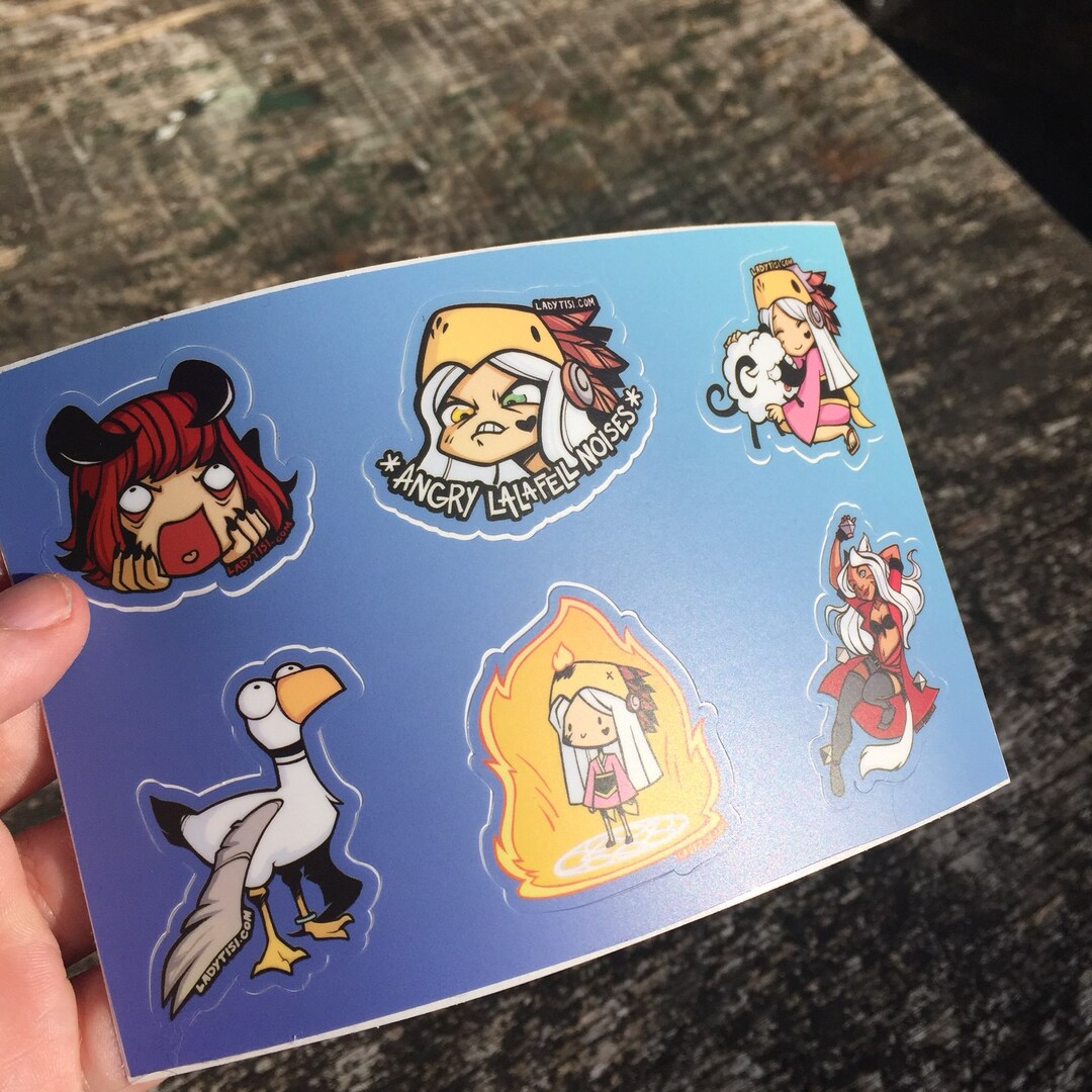STICKER SHEET - Tisi and Friends Final Fantasy Xiv FFXIV Sticker Sheet ...