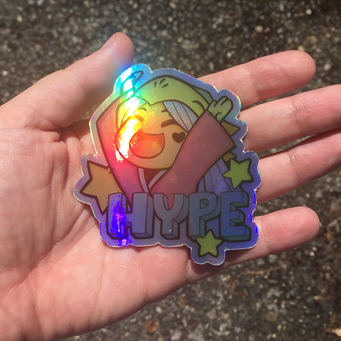 Holo-STICKER Hype Tisi Hypsi Lalafell Holographic Holo | Etsy España