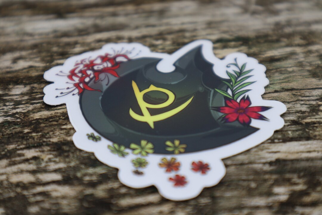 CLEAR STICKER (3") - Reaper Rpr Jobstone Floral Sticker FFXIV Final ...