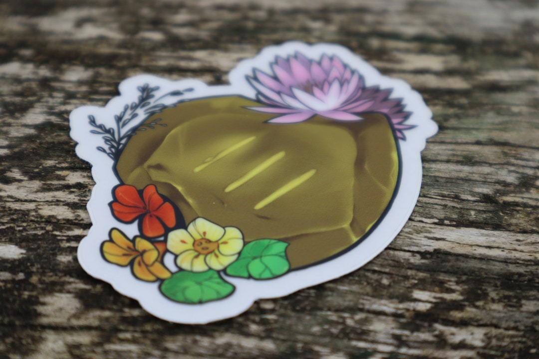 CLEAR STICKER (3") - Monk Mnk Jobstone Floral Sticker FFXIV Final ...