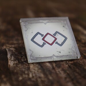 Acrylic PIN (1.25") - Garlemald Garlean Empire Flag "nos Summus Manus ...