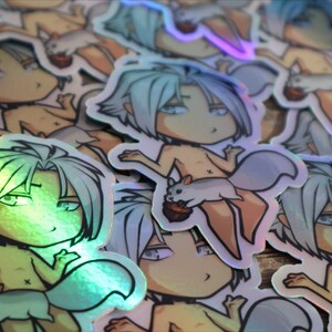 Holo-sticker (3") - Adorable Chibi Thancred Naked Nutkin Shadowbringers ...