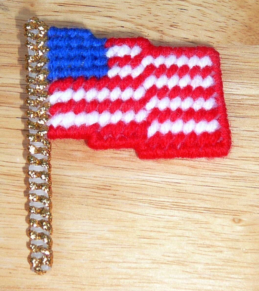 AMERICAN FLAG Pin~hand Stitched~patriotic~2&1/2" by 3"~color Choices ...