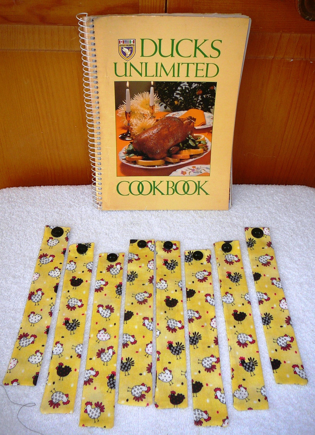 Bookmarks~"chickens and Roosters"~designs~fabric & Button~washable ...