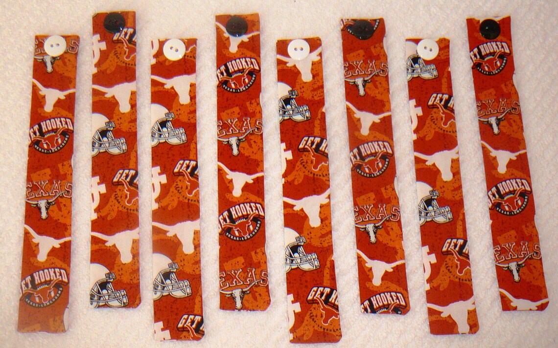 Bookmarks~"university of Texas"~longhorns"~set of 3~fabric~reversible ...