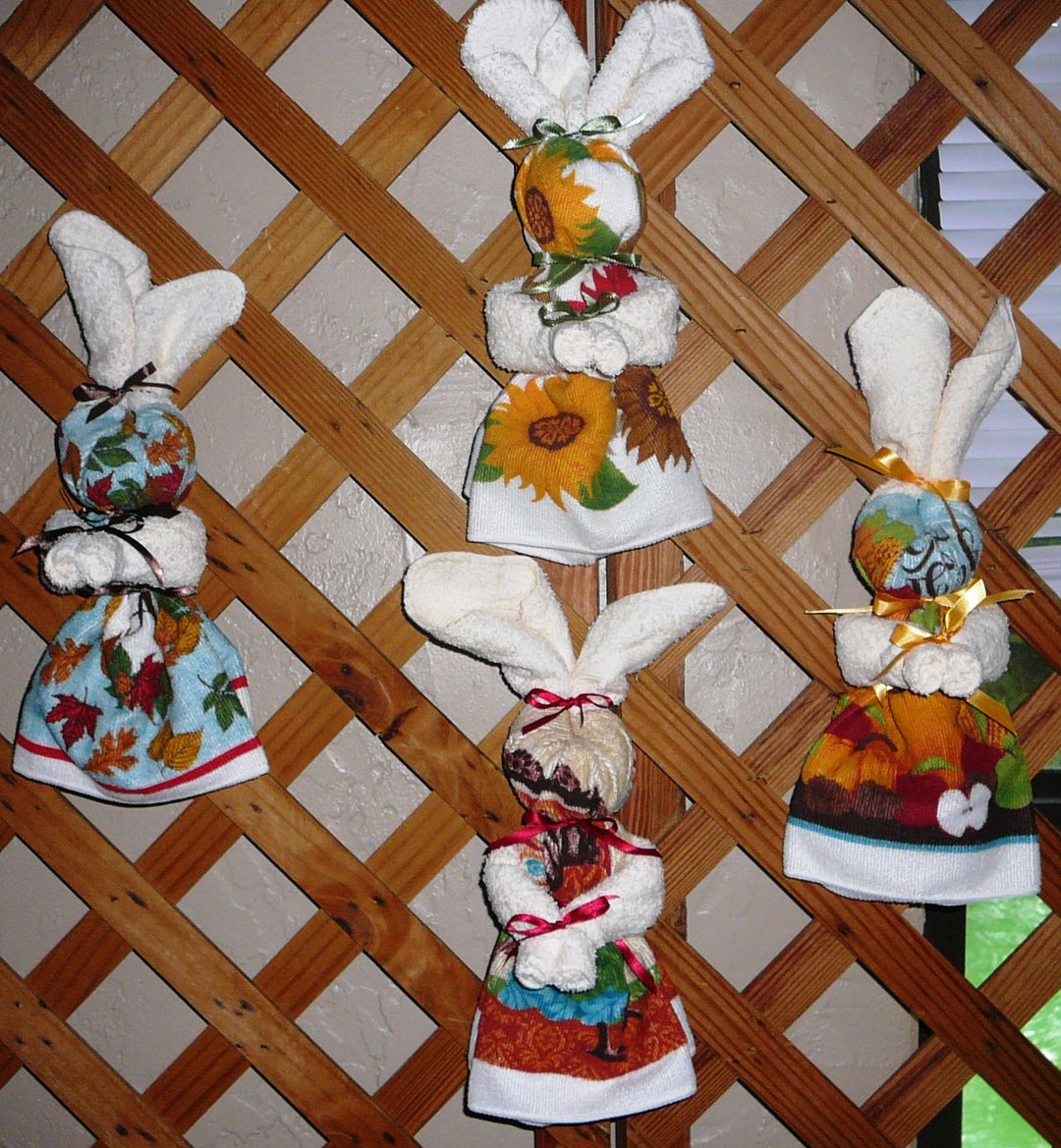 KITCHEN Bunnies~fall or Autumn~wall Decor~kitchen Decor~dish Towel ...