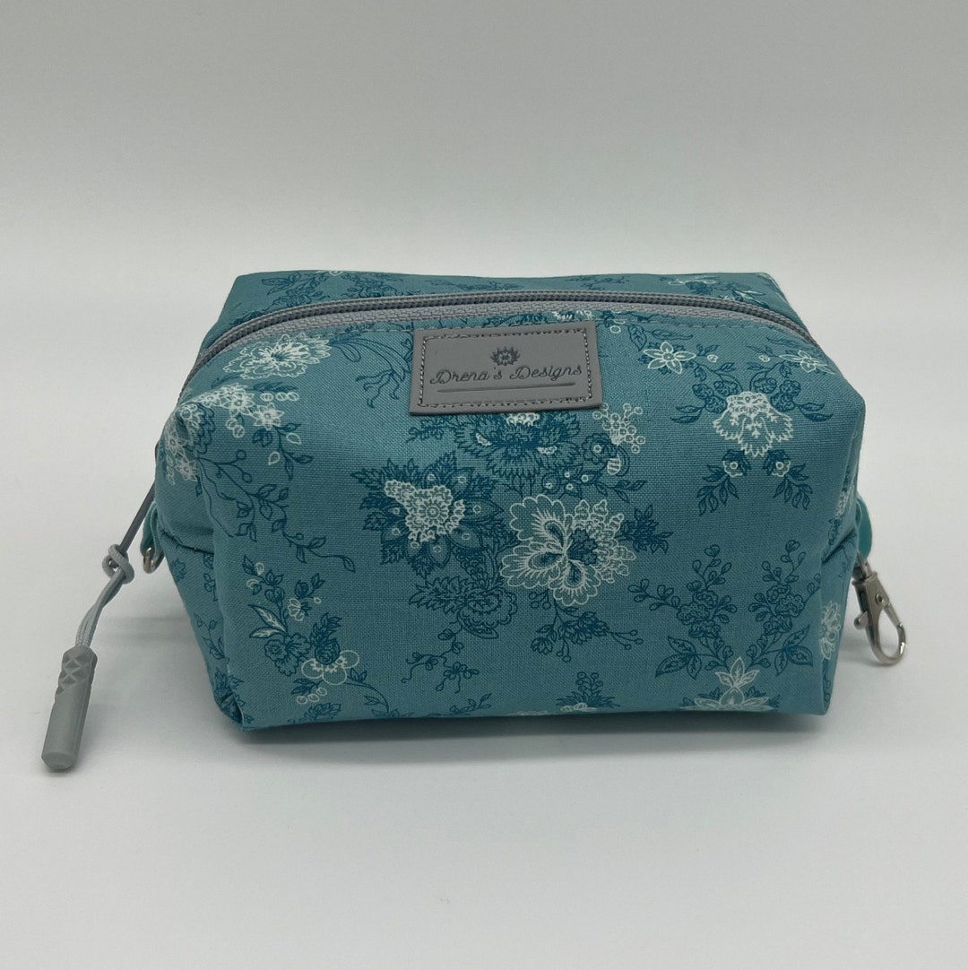 Small Boxy Pouch Made With Soft Blue Paisley Fabric. - Etsy