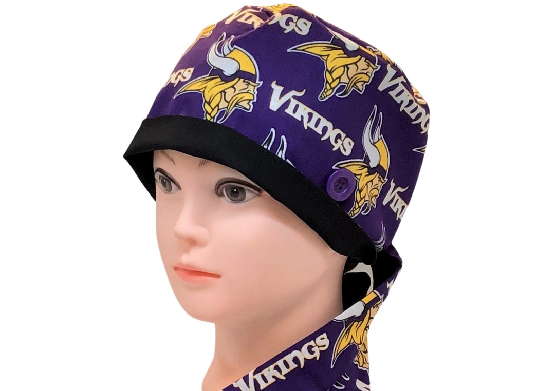 Scrub Hat Made From Licensed Minnesota Vikings Fabric for Women or Men ...
