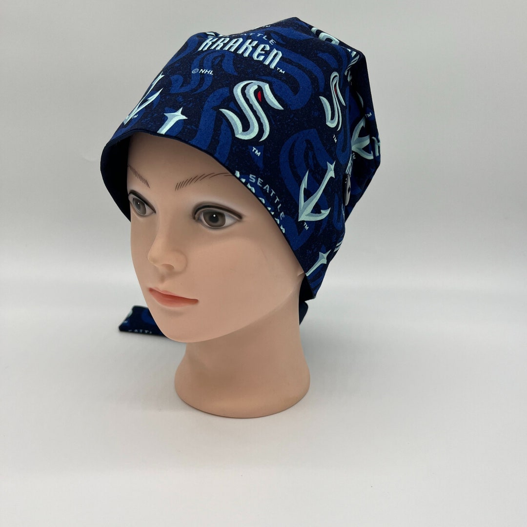 Scrub Hat Made From Seattle Kraken Fabric for Women or Men, Surgical ...