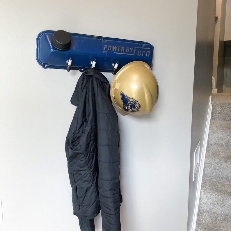 Repurposed Valve Cover Spark Plug Coat, Hat and More Rack - Etsy