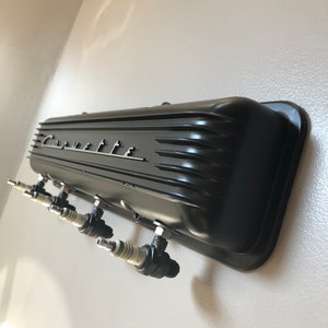 Repurposed ‘vette Valve Cover Wall Hanger for Masks, Hats, Coats and ...