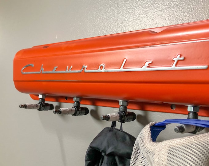 Repurposed Valve Cover Spark Plug Hat/coat Rack - Etsy