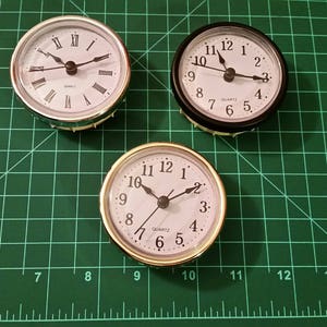 5X 2-1/2" (65mm) QUARTZ Clock Fit-up/inserts (fits 2-1/4" Mounting Hole ...