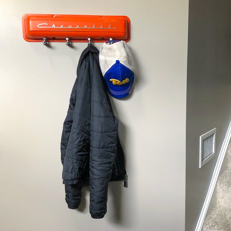 Repurposed Valve Cover Spark Plug Hat/coat Rack - Etsy