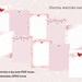 Red Hearts Love Letter Printable Writing Paper, Aesthetic Letter Paper ...