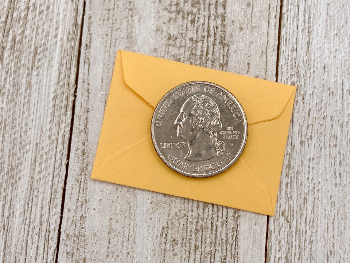 TINY Yellow Envelopes/ Mini Yellow Envelope/ Little Love Note - Etsy