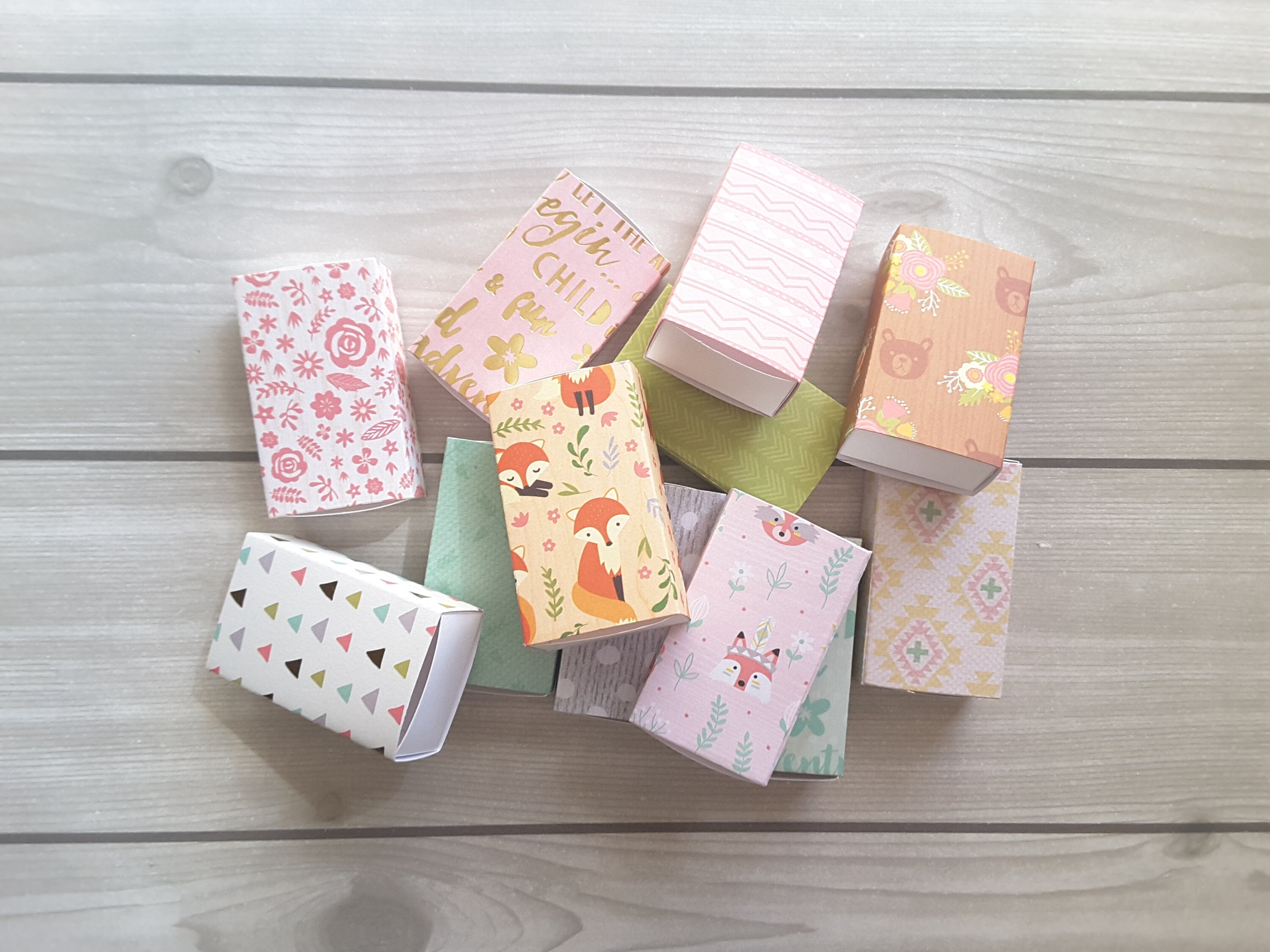 Slide Box/ Assorted Patterns Mini Boxes / Favor Box / Handmade | Etsy