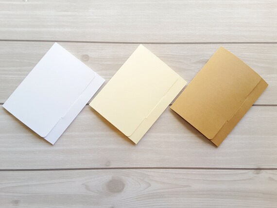 A2 Card Size Gift Card Holder/ Kraft/ Cream/ Fold Card Gift | Etsy