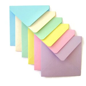 Pastel Square Envelope for 2x2 3x3 4x4 5x5 Square Envelopes for ...