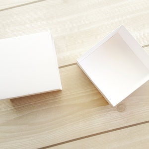 3" X 3" White Slide Box/ Mini White Boxes / Jewelry Packaging / Pure ...