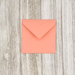 2x2 3x3 4x4 5x5 Card Envelopes/ Coral Pink / Square Envelope/ Various ...