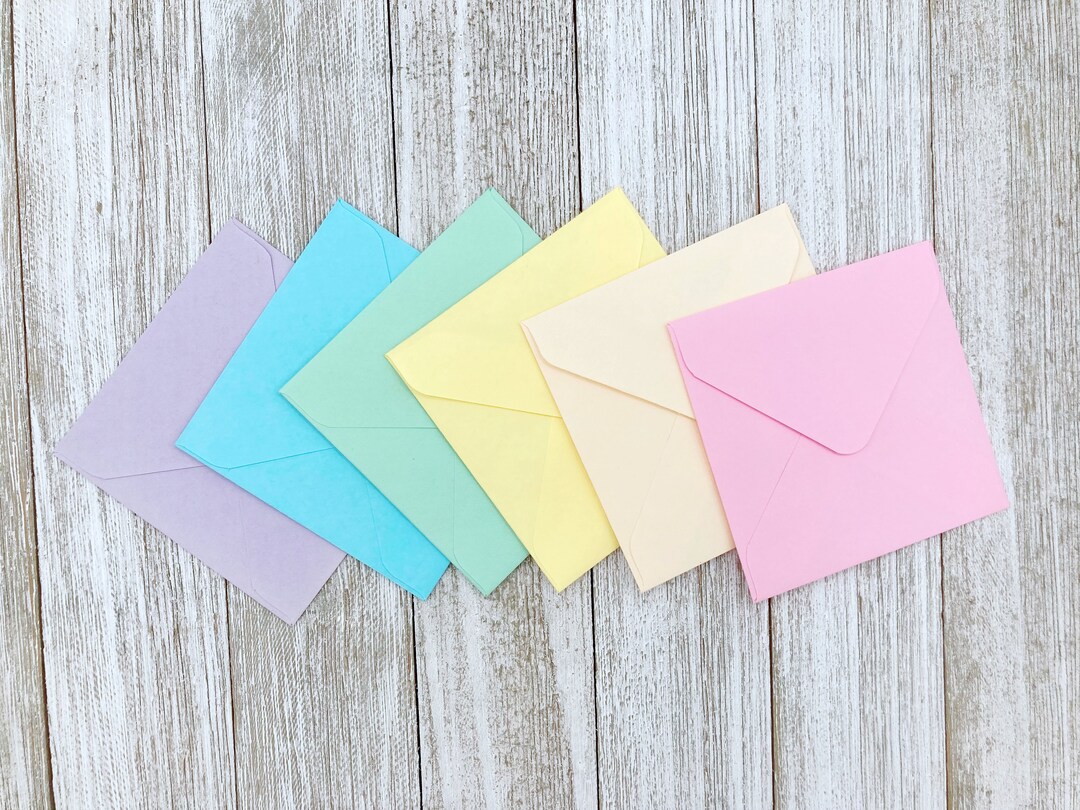 Pastel Square Envelope for 2x2 3x3 4x4 5x5 Square Envelopes for ...