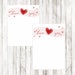 Red Hearts Love Letter Printable Writing Paper, Aesthetic Letter Paper ...