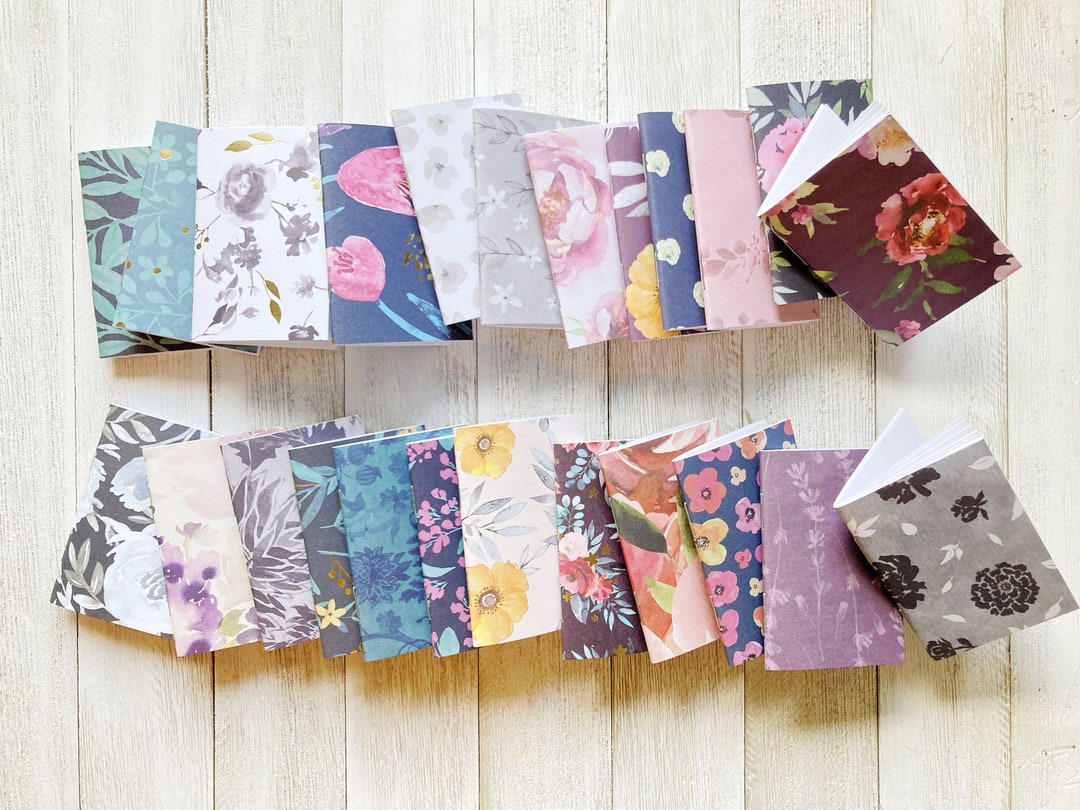 2" X3" RANDOM Floral Covers Mini Notebook/ Tiny Notepads / Slim ...
