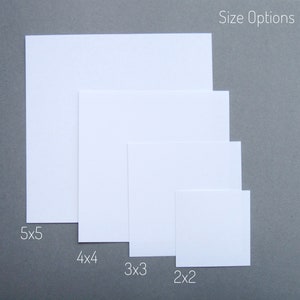 2x2 3x3 4x4 5x5 Inch Square Cards (no Hole)/ Colorful Flat Note Cards ...
