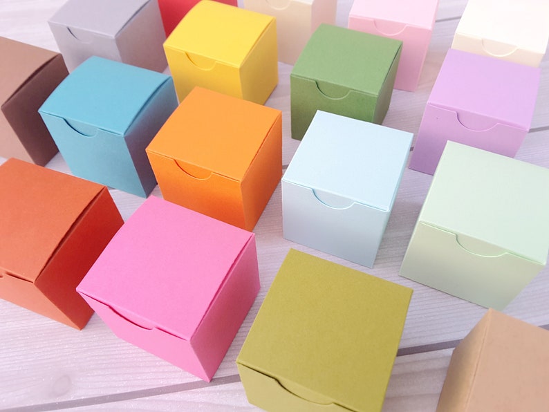 1.75 Assorted Colors Tiny Cube Box / Holiday Gift Box / | Etsy