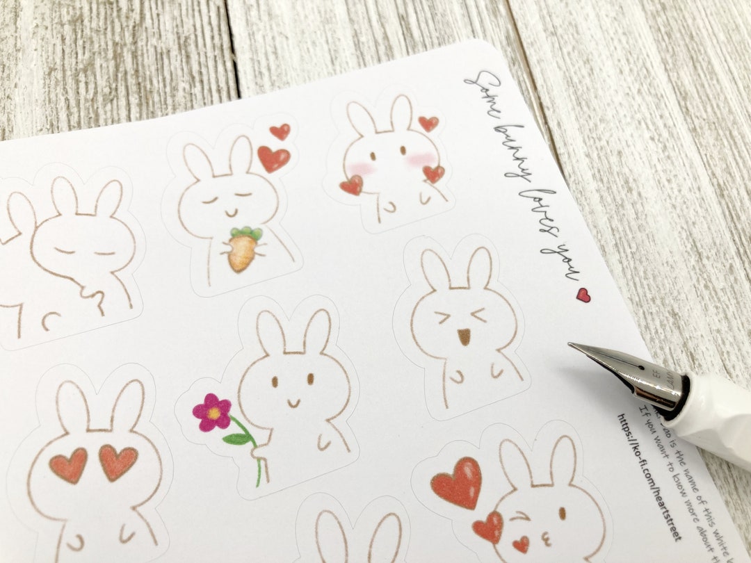 Happy Bunny Sticker for Positive Journaling, Planner Sticker Some Bunny ...