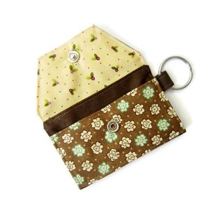 Mini Key Chain Wallet/ Simple ID Key Chain Pouch / Business Card Holder ...