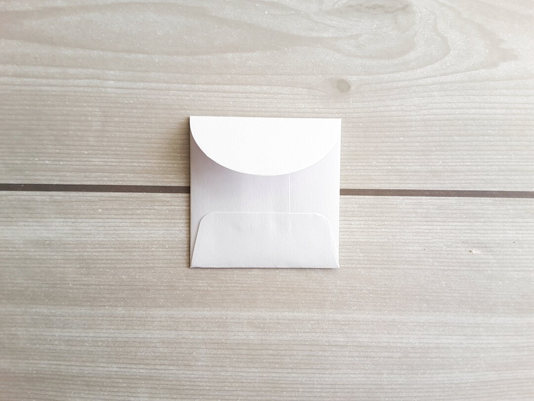 2.5 X 2.5 Inch White Envelopes / Mini Square Envelope / Rounded Flap ...